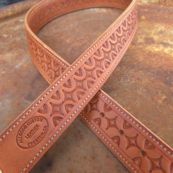 Belt - The Diamond A - 1 1/2" Stamped - Allgood Custom Leather