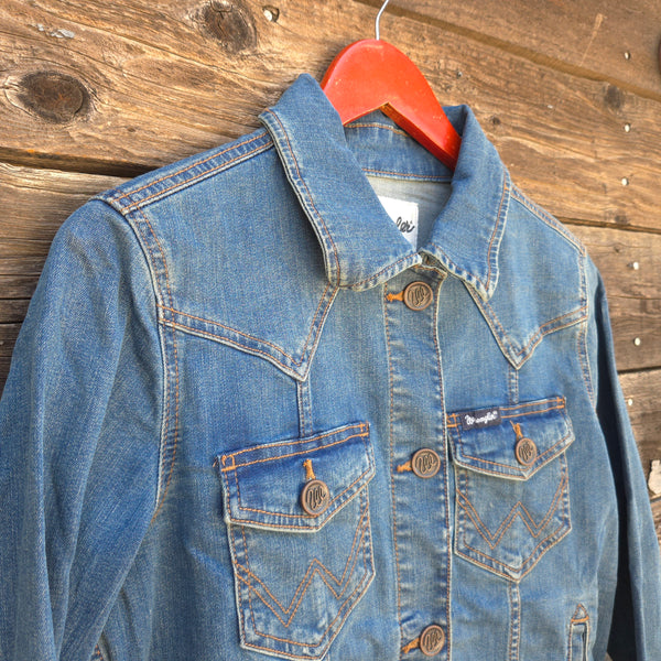 Wrangler® Retro® Women's Unlined Jean Jacket - Dark Stonewash - Allgood ...