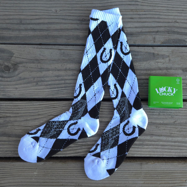 Lucky Chuck Socks - Lucky Argyle - Allgood Custom Leather