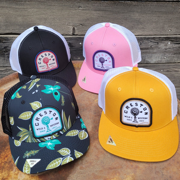 Creston Kid's Cap - Ropin' Windmills - Allgood Custom Leather