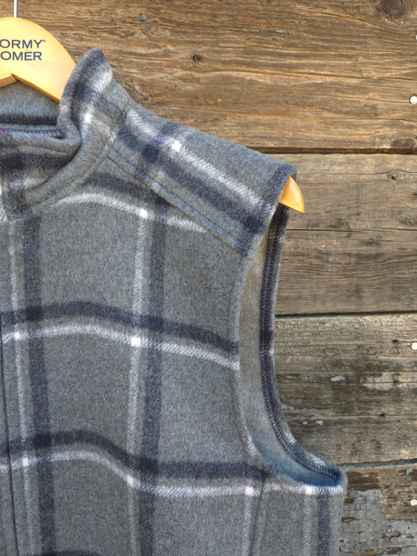 Stormy Kromer - Boundary Vest - Blue Slate Plaid - Allgood Custom Leather