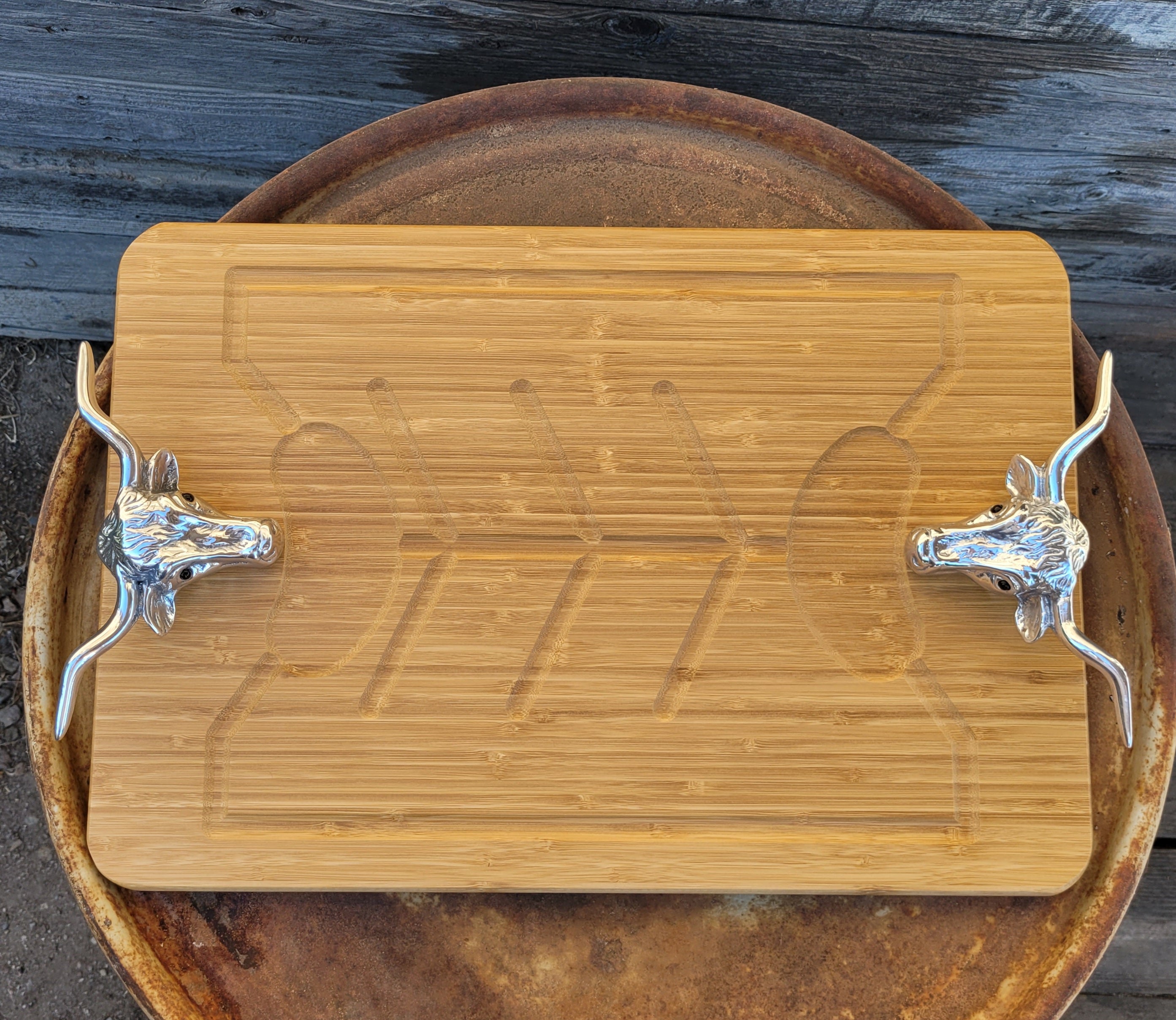 Arthur Court - Longhorn Carving Board - Allgood Custom Leather