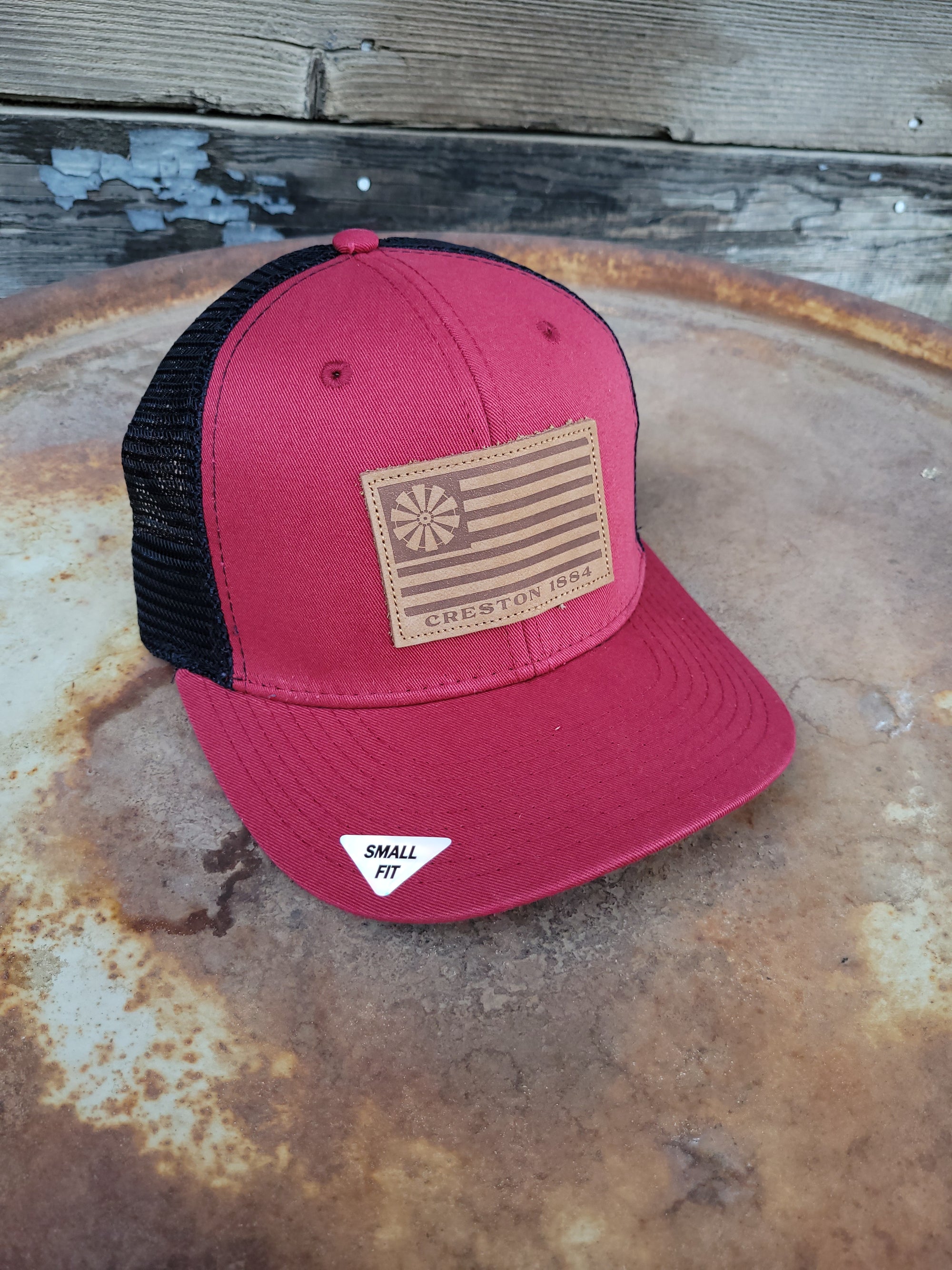 Creston Cap - Kid's - Leather Windmill Flag - Allgood Custom Leather