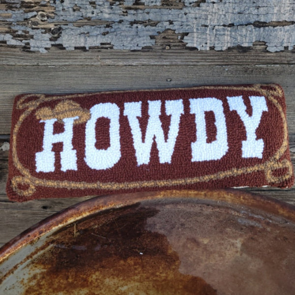 Pillow - Howdy - Allgood Custom Leather